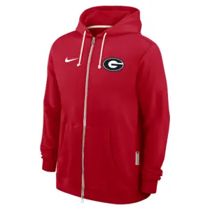 Nike Georgia Sideline Dri-fit Full-zip Hoodie - Red