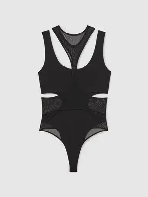REISS Lila Royal Ballet Mesh Bodysuit