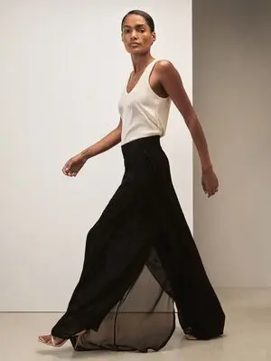 REISS Lucyle Royal Ballet Chiffon Trousers