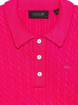 Lacoste Cable-knit Polo Top