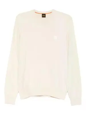 BOSS Logo-patch Sweater - Neutrals