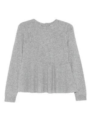 Ba&sh Knitted Peplum Top - Grey