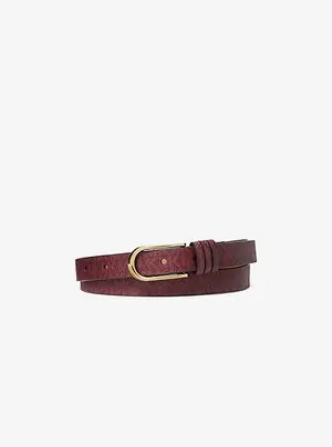 Michael Kors Signature Logo Skinny Belt - Red
