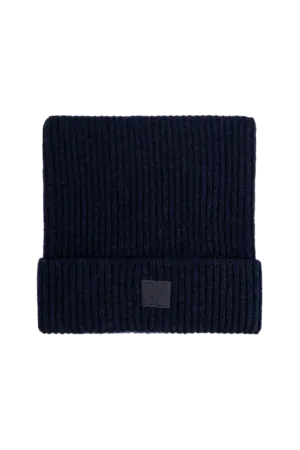 Acne Studios Wool Beanie With Logo - Navy Blue
