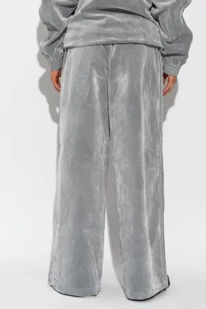 Adidas Originals By Alexander Wang Velvet Wide-Leg Trousers In