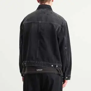 REPRESENT Collared Denim Jacket - Aged Black