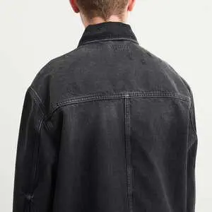 REPRESENT Collared Denim Jacket - Aged Black