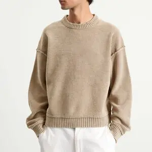 BEAMS Garment Dye Cotton Crew Neck Jumper