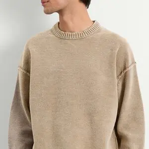 BEAMS Garment Dye Cotton Crew Neck Jumper