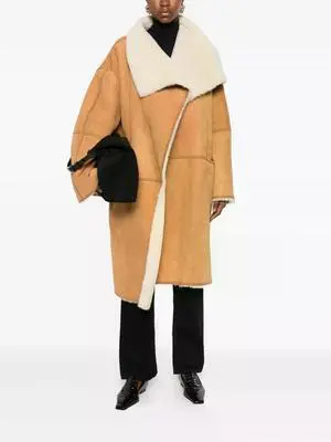 TOTEME Draped Shearling Coat