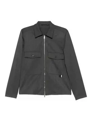 LOW BRAND Point-collar Zip Shirt Jacket