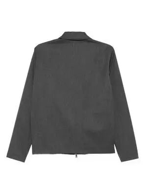 LOW BRAND Point-collar Zip Shirt Jacket