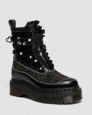 Dr. Martens Jadon Frill Leather Platform Boots