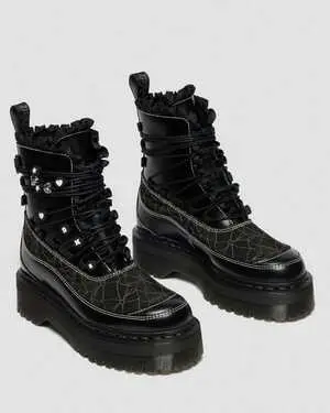 Dr. Martens Jadon Frill Leather Platform Boots