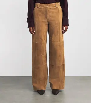 Tory Burch Relaxed Suede Trousers