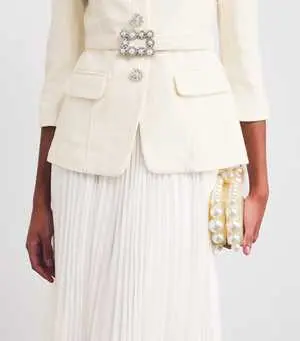 SELF-PORTRAIT Bouclé Midi Dress