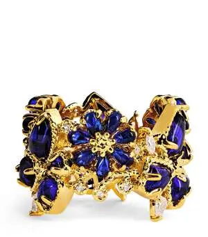 Zimmermann Embellished Bloom Ring - Navy