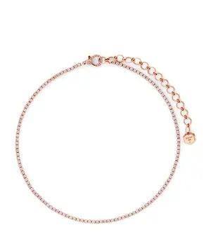 Shay Threads Diamond Tennis Choker - Rose Gold