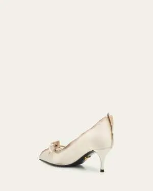 Prada Distressed Leather Pointed-toe Pumps