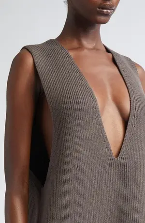 Rick Owens Virgin Wool V-neck Sweater Vest