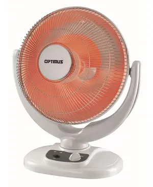 OPTIMUS 14 In. Ocillating Dish Heater - White