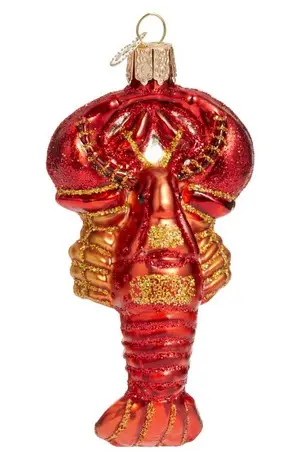 OLD WORLD CHRISTMAS Lobster Ornament - Red/gold