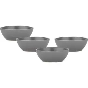 STONE + LAIN Abigael Stoneware 4-piece Bowl Set - Gray