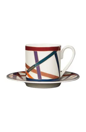 Missoni Nastri Set Of 2 Coffee Cups & Saucers - Multicoloured