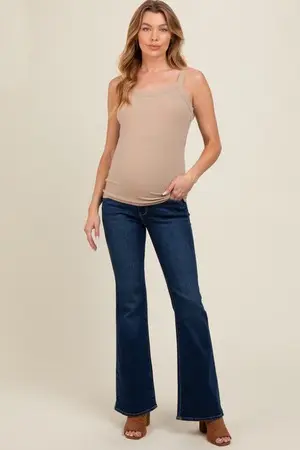 PINKBLUSH Flare Leg Maternity Jeans