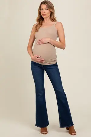 PINKBLUSH Flare Leg Maternity Jeans
