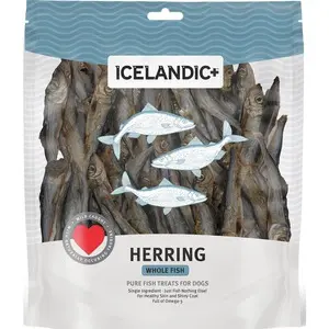 ICELANDIC+ Herring Whole Fish Dog Treat 9oz Bag - Multicolored
