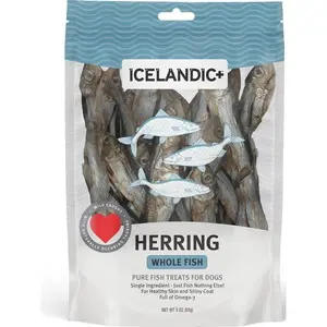 ICELANDIC+ Herring Whole Fish Dog Treat 3oz Bag - Multicolored
