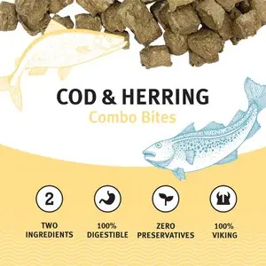 ICELANDIC+ Cod & Herring Combo Bites Dog Treat 3.0oz Bag