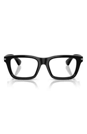 Burberry 53mm Rectangular Optical Glasses - Black/demo Lens