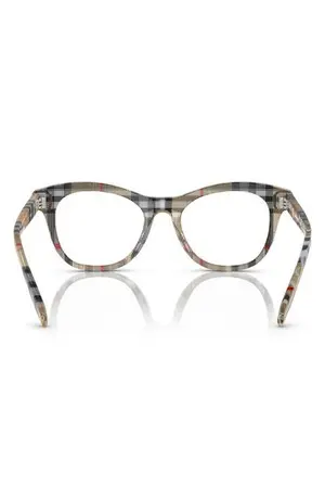 Burberry 44mm Cat Eye Optical Glasses - Vintage Check/demo Lens