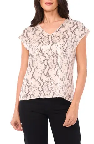 Vince Camuto Sequin Cap-sleeve Top