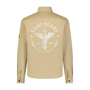 SAINT PERRY Maze Denim Shirt - Beige