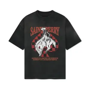 SAINT PERRY Horizon Rider Cotton Tee - Black