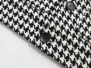 SAINT PERRY Houndstooth Boxy Fit Jacket