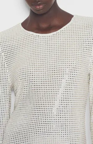 AS By DF Rhinestone-embellished Long Sleeve Dress