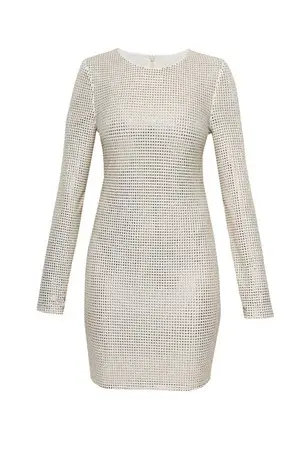 AS By DF Rhinestone-embellished Long Sleeve Dress
