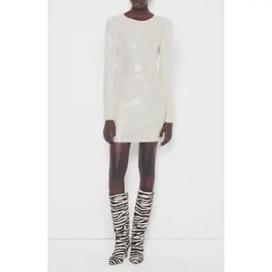 AS By DF Rhinestone-embellished Long Sleeve Dress