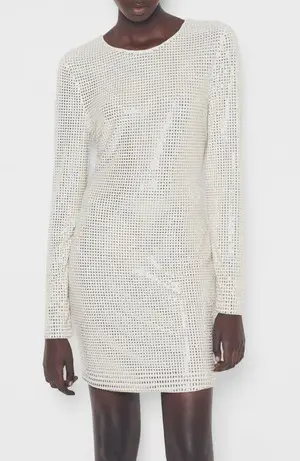 AS By DF Rhinestone-embellished Long Sleeve Dress