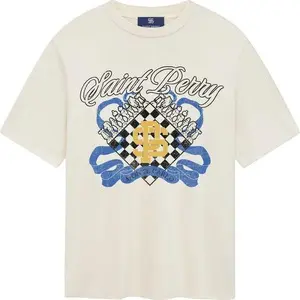 SAINT PERRY Monte Carlo Chess Crest Tees Off-white