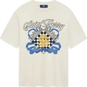 SAINT PERRY Monte Carlo Chess Crest Tees - Off-white