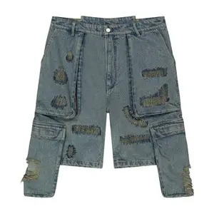 SAINT PERRY Jazzy Ripped Denim Short