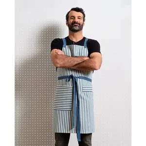 MEEMA Crossback Apron - Twill Blue