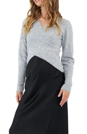 RIPE MATERNITY Willa Nursing Knit - Silver Marle