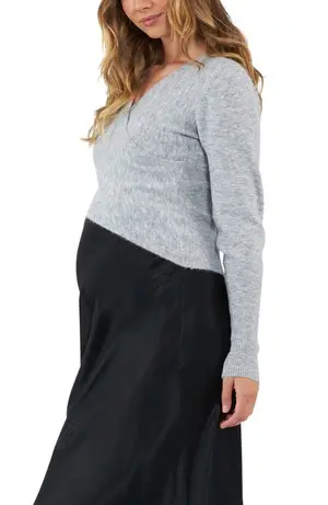 RIPE MATERNITY Willa Nursing Knit - Silver Marle