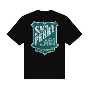 SAINT PERRY Hotel De Saints Tees - Black